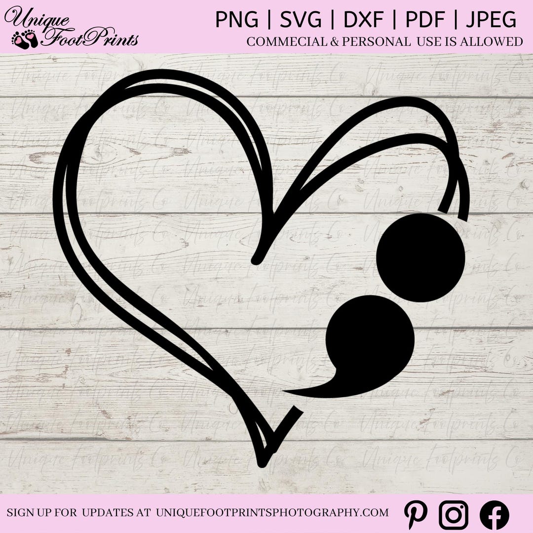 Project Semicolon SVG You Are Enough Svg Suicide Prevention Suicide ...
