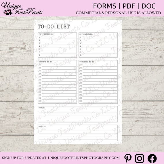 To Do List Planner Printable to Do List Coaching Planner | Etsy Canada