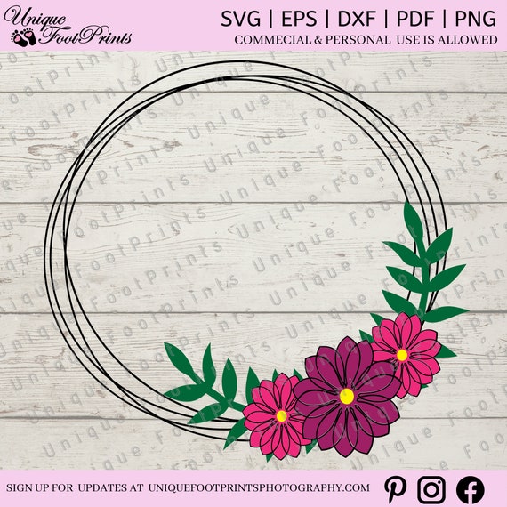 Circle SVG Circle Frame SVG Frame SVG Cutfile for Circle | Etsy