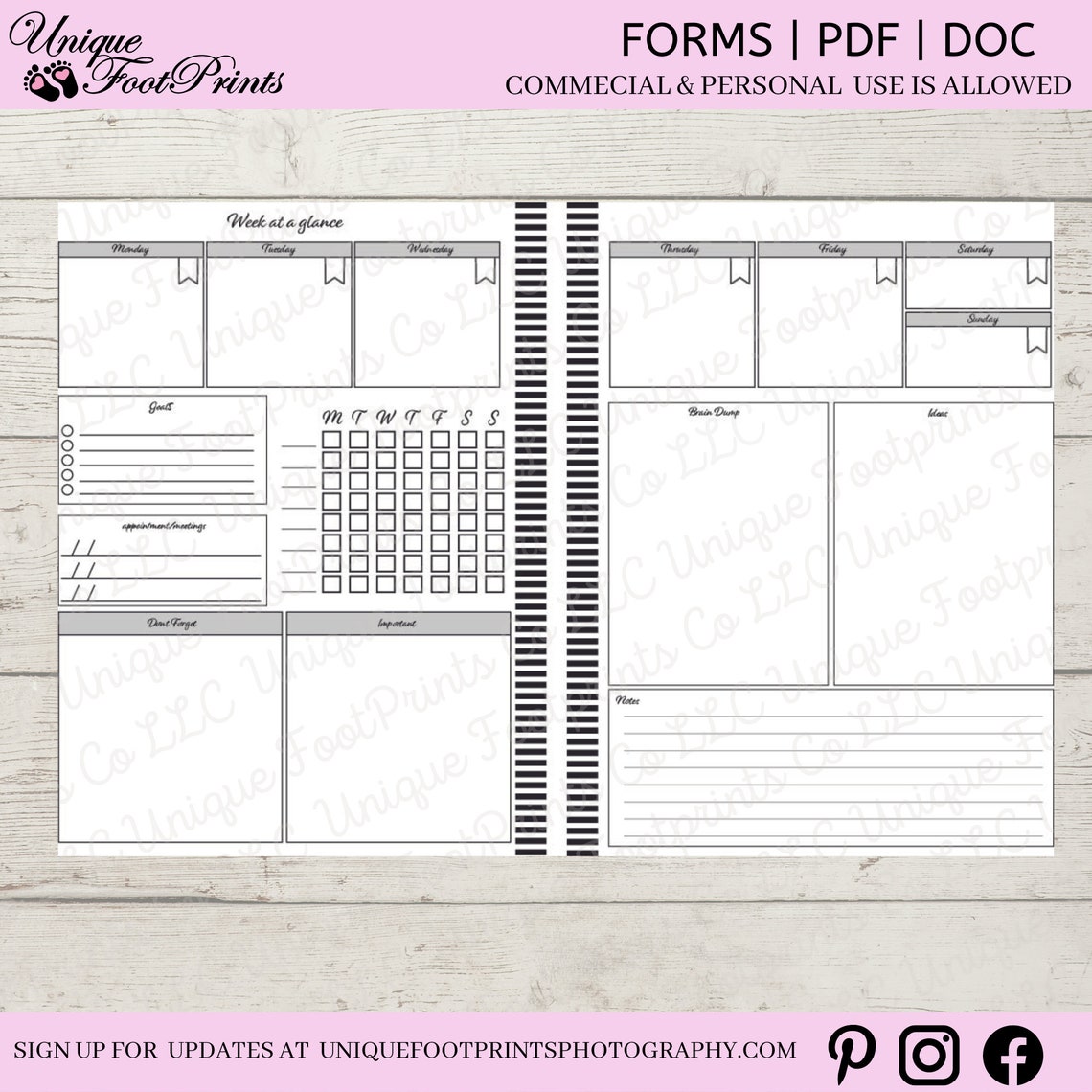 Weekly at a Glance Pdf. Weekly at a Glance Template. At-a Glance ...