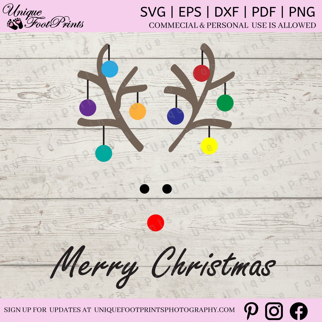 Merry Christmas Svg-reindeer Svg-rudolph Svg-reindeer Cards-reindeer ...