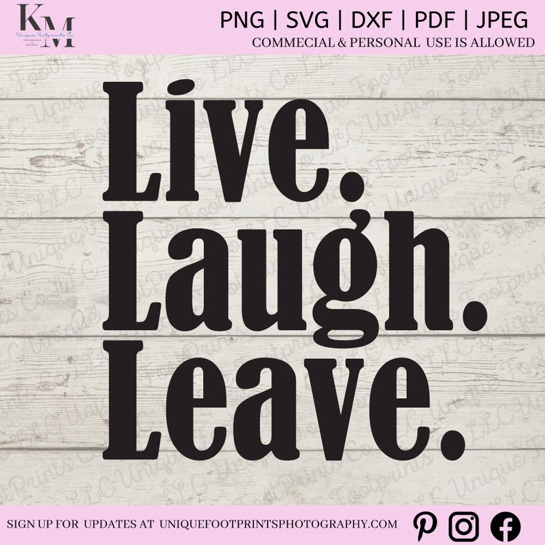 Live Laugh Leave Svg | Doormat Svg Files | Welcome Mat Svg | Front Door ...