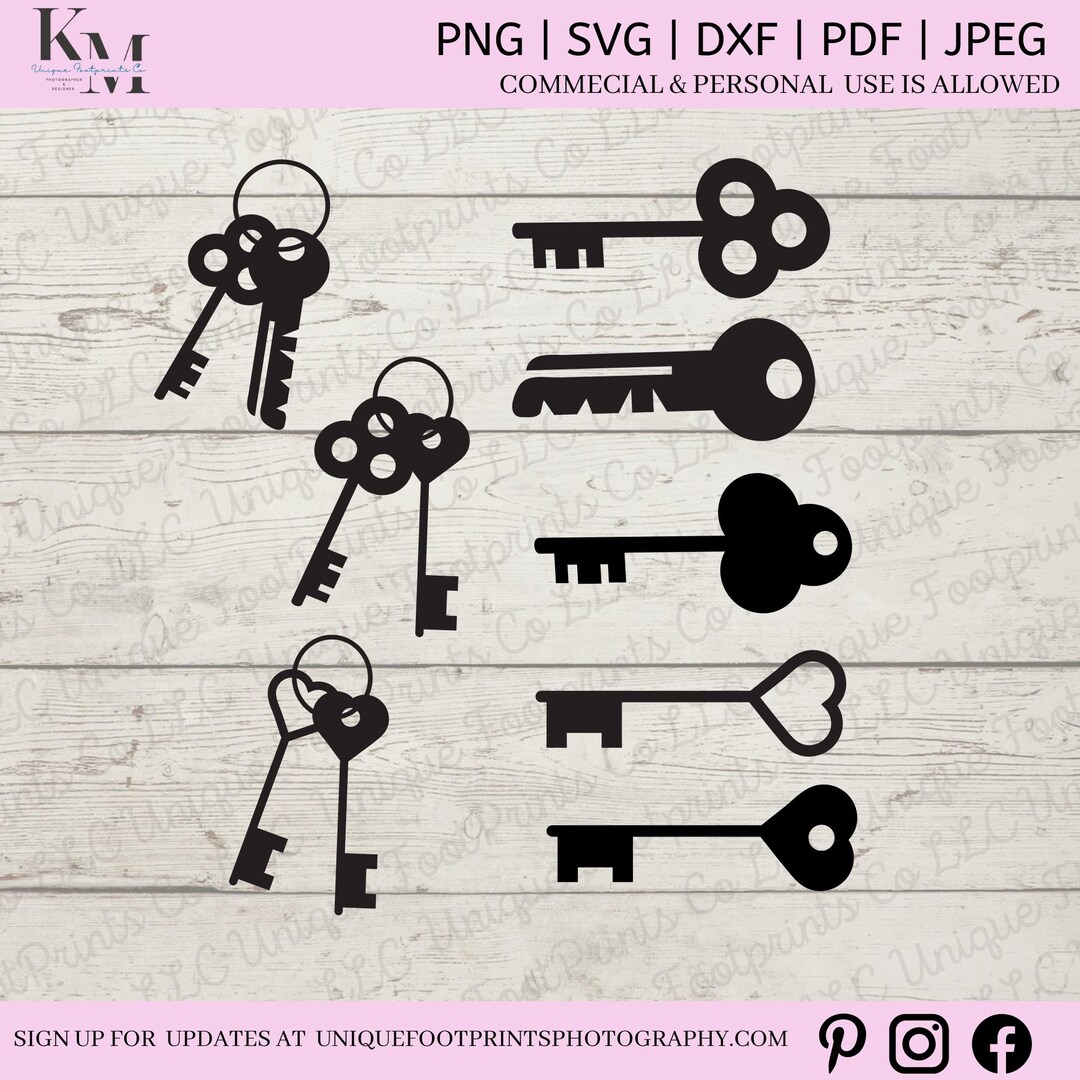 Vintage Key SVG Bundle - Magic Key Clipart - Lock SVG for Cricut - Key ...