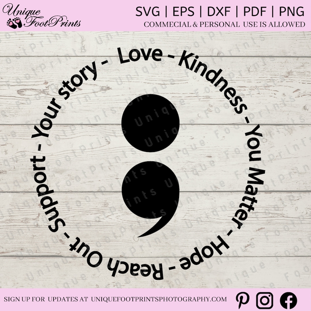 Project Semicolon SVG Semicolon Svg-semicolon Shirt-semicolon Png ...