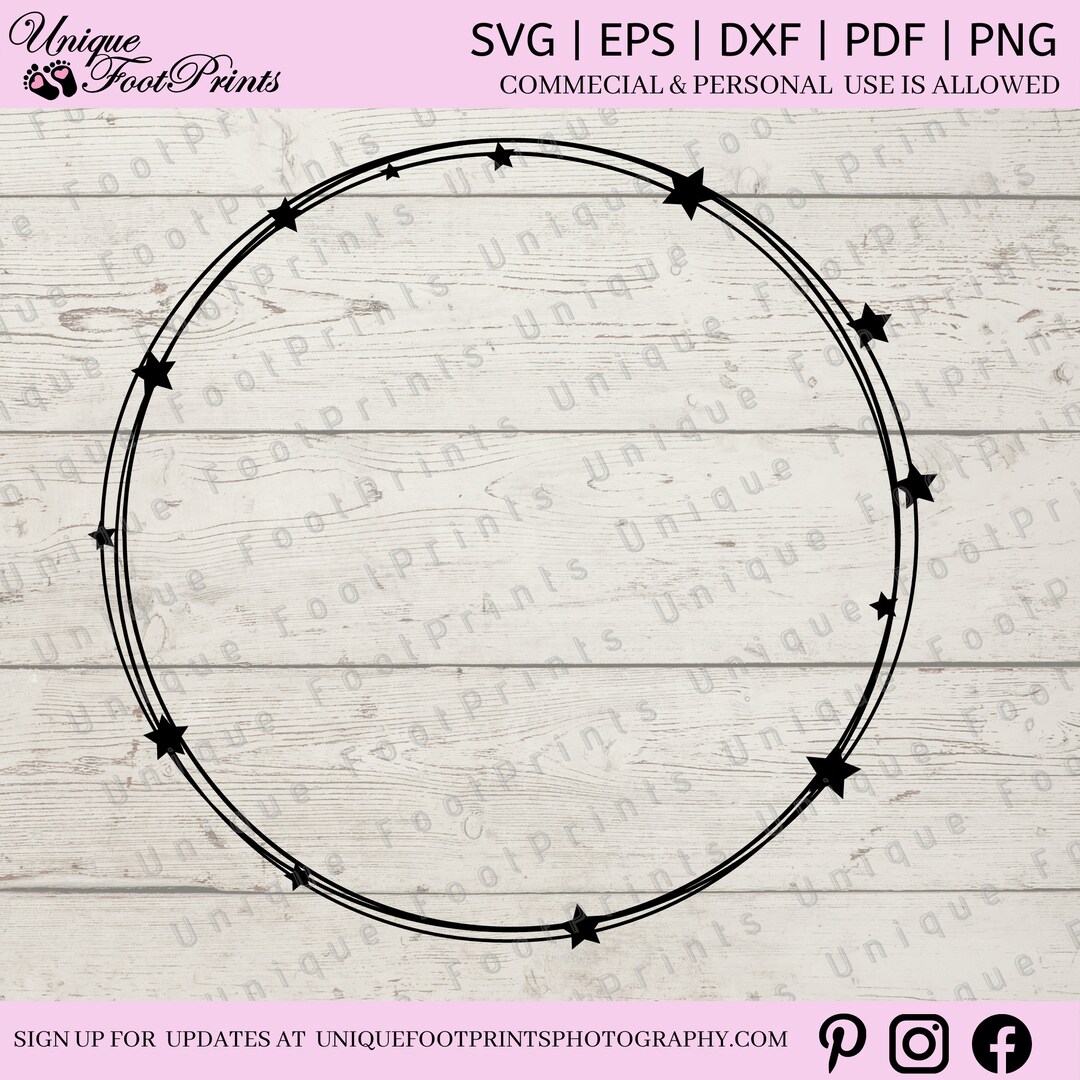 Círculo SVG Marco círculo SVG Marco SVG cutfile para marcos de círculo ...