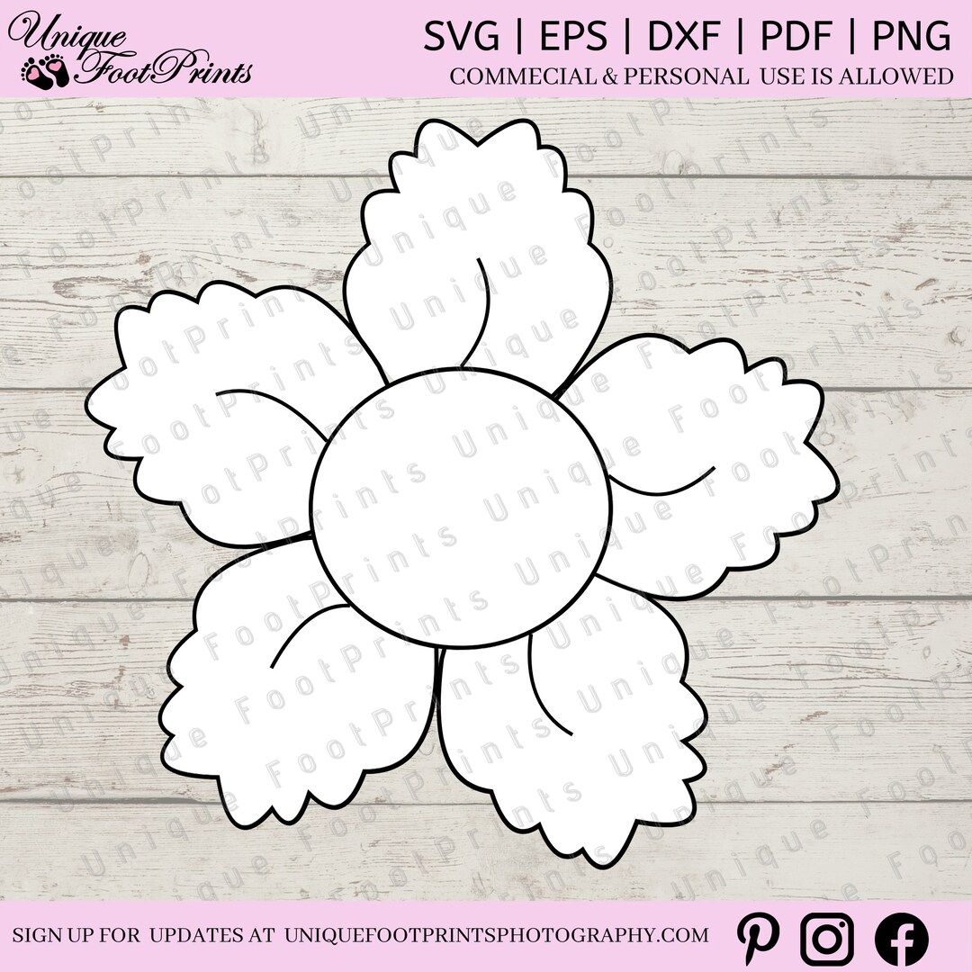 Flower Svg Layered Flower Svg Flower SVG Flower Svg Doodle Flower Svg ...