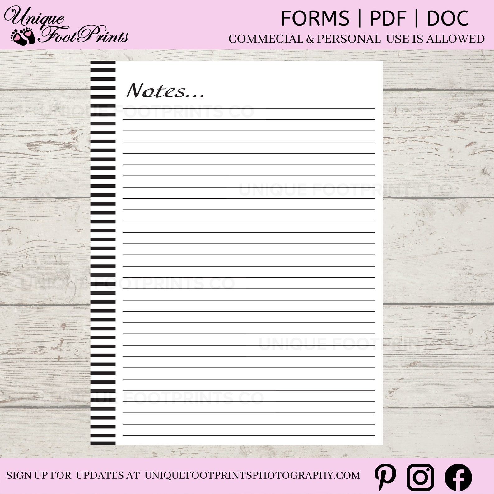 Planners Insert, Calendars, To-do List, Notes, Planner Printable ...