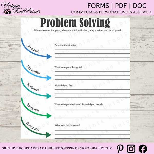 Problem Solving Template - Etsy