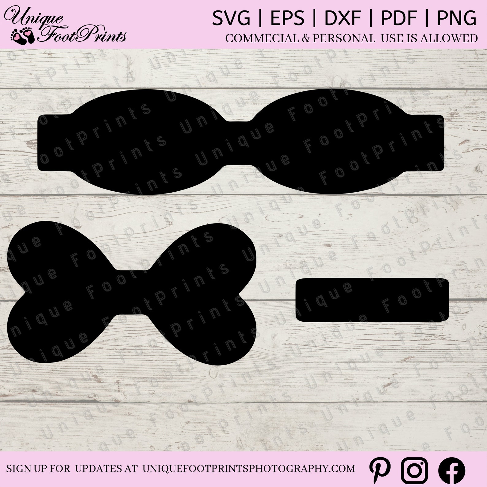 3D SVG- Hair Bows Svg- Template Svg- Bow Template - Bow- Bow Cut File ...