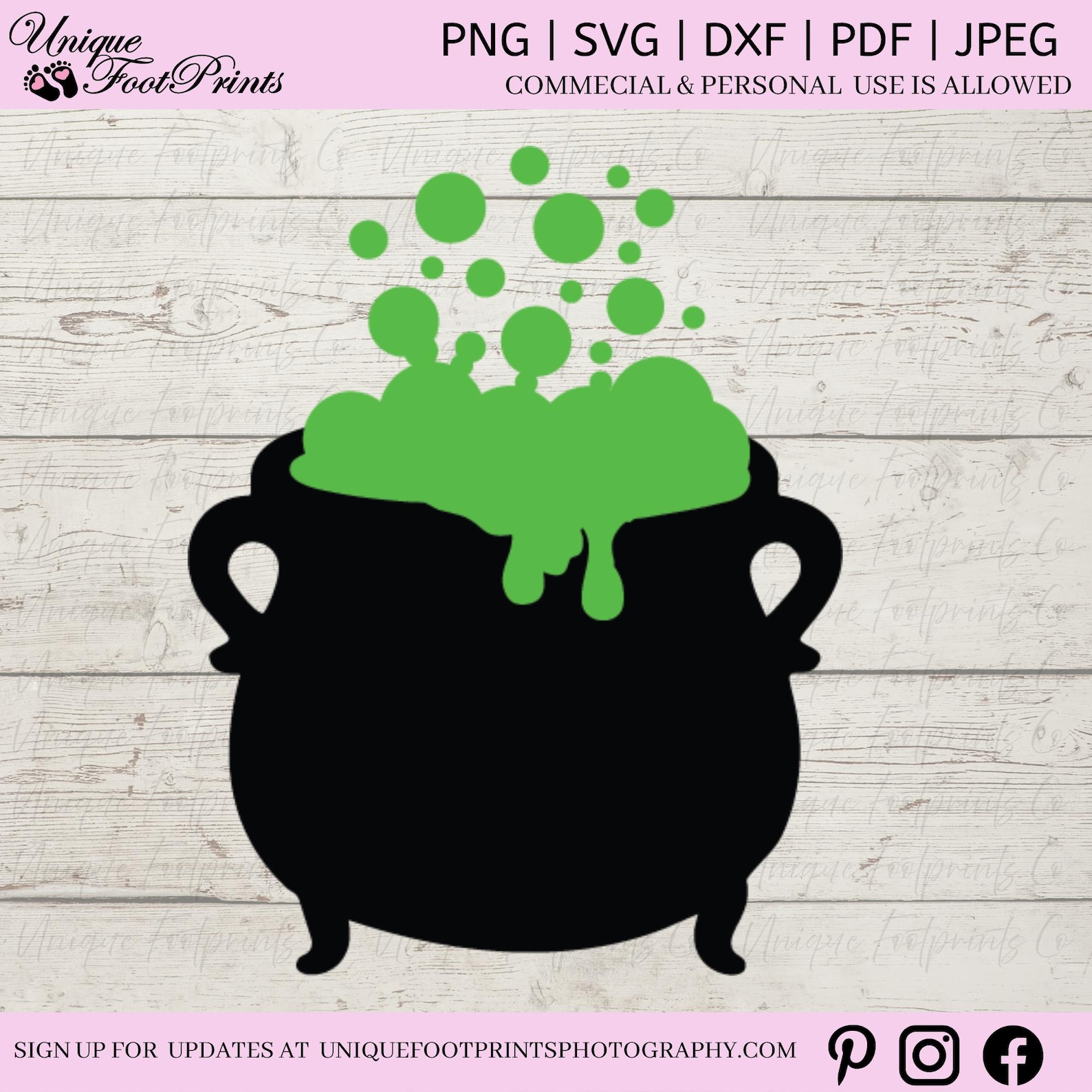 Bubbling Cauldron SVG | Vector Clipart | Fall Cut File | Halloween File ...