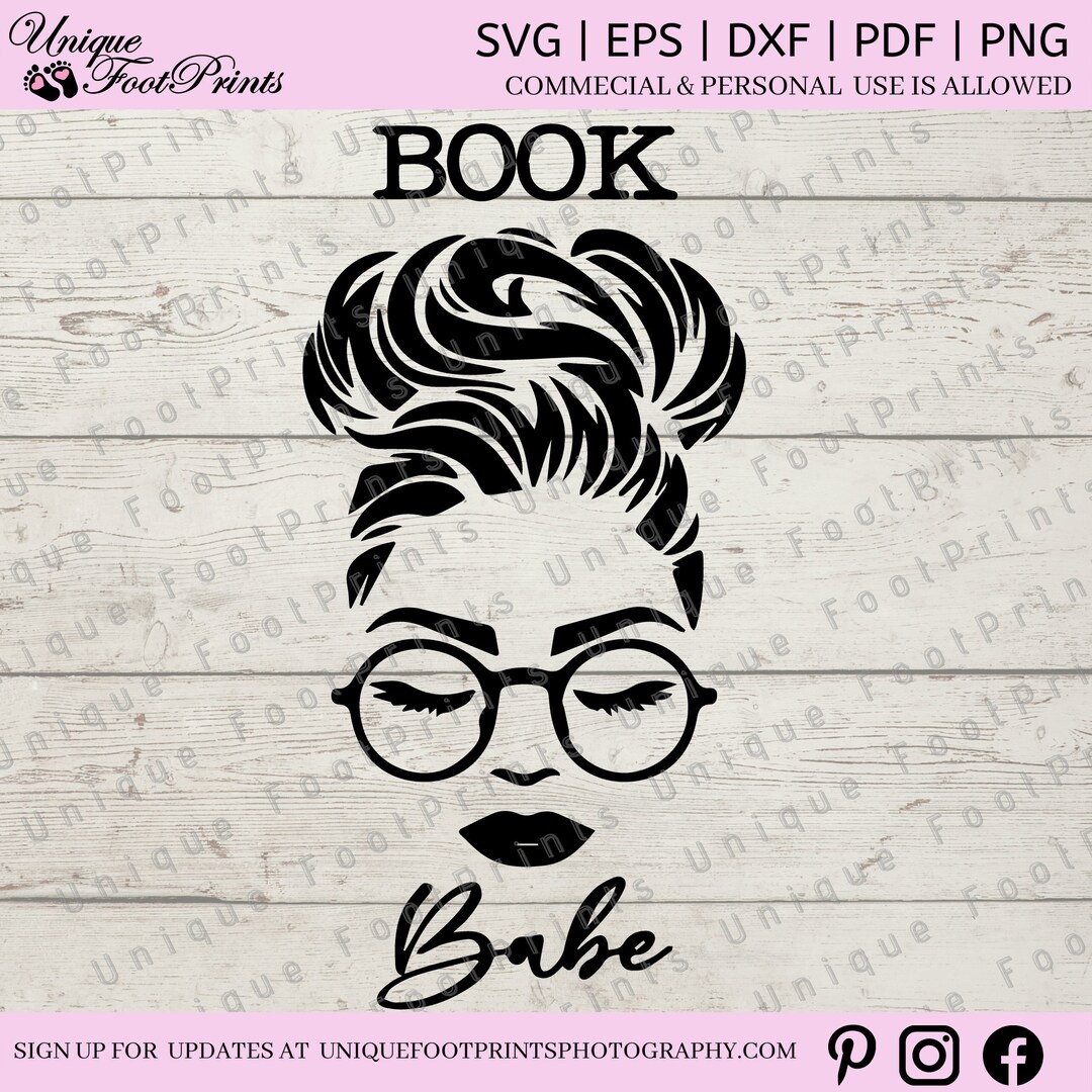 Book Babe Svg-book SVG Babe SVG Nerd SVG Book Lovers love - Etsy