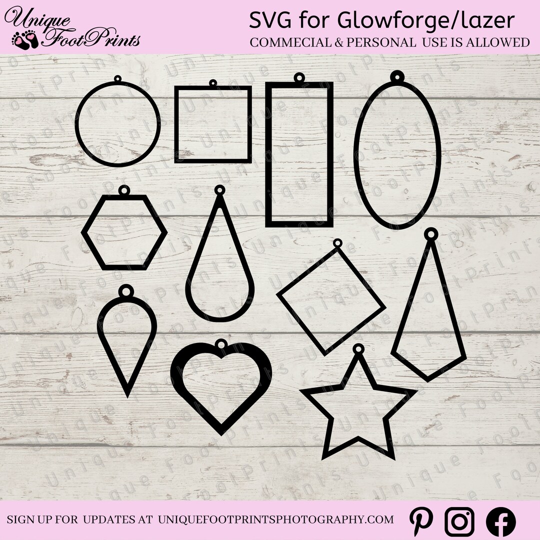 Earrings SVG/ Teardrop With Holes SVG/ Commercial Use / Earrings Bundle ...