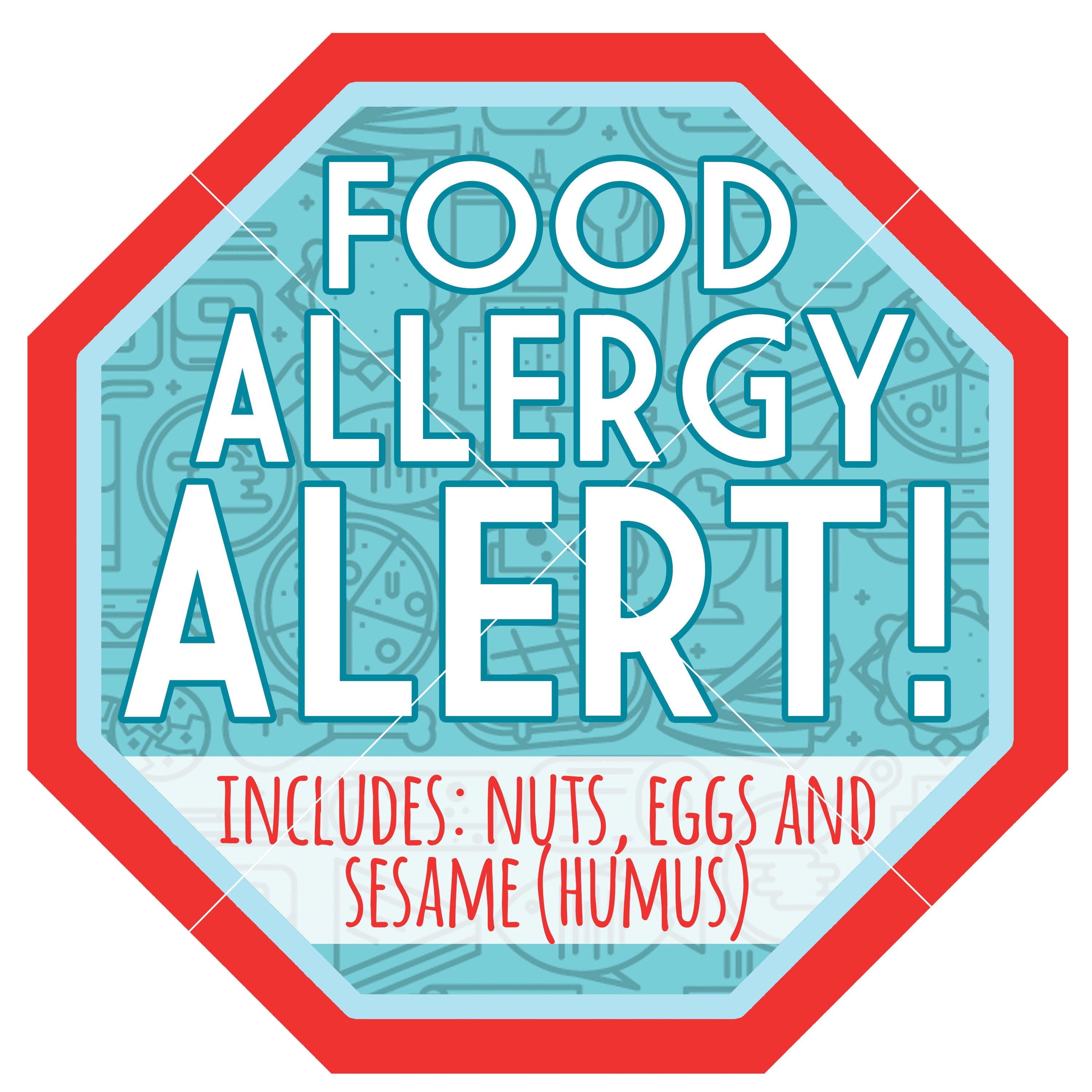 Allergy Alert Stop Sign, PRINTABLE INSTANT DOWNLOAD, Lunchbox Sign, Car ...
