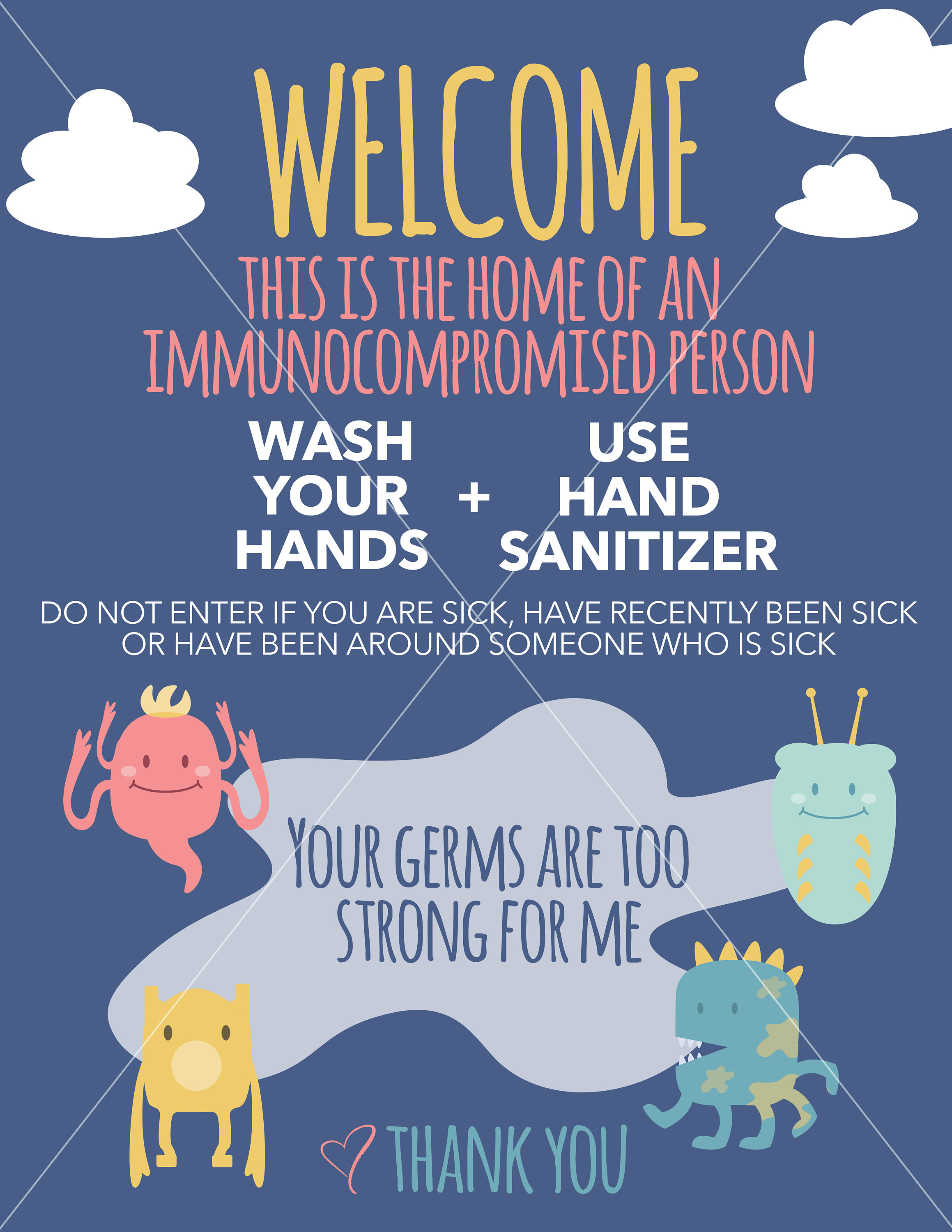Wash Hands Welcome Sign, PRINTABLE INSTANT DOWNLOAD, Front Door Sign ...