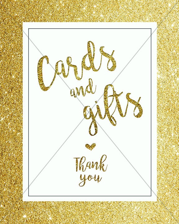 Cards and Gifts Sign PRINTABLE INSTANT DOWNLOAD Reception - Etsy