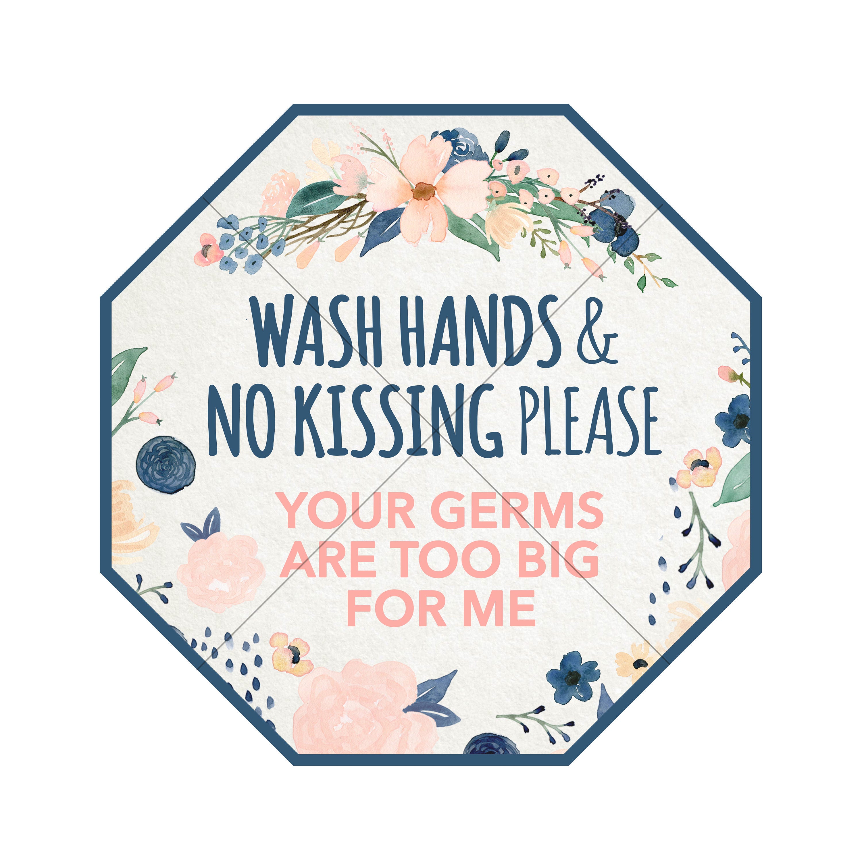No Touching and No Kissing Car Seat Tag, PRINTABLE INSTANT DOWNLOAD ...