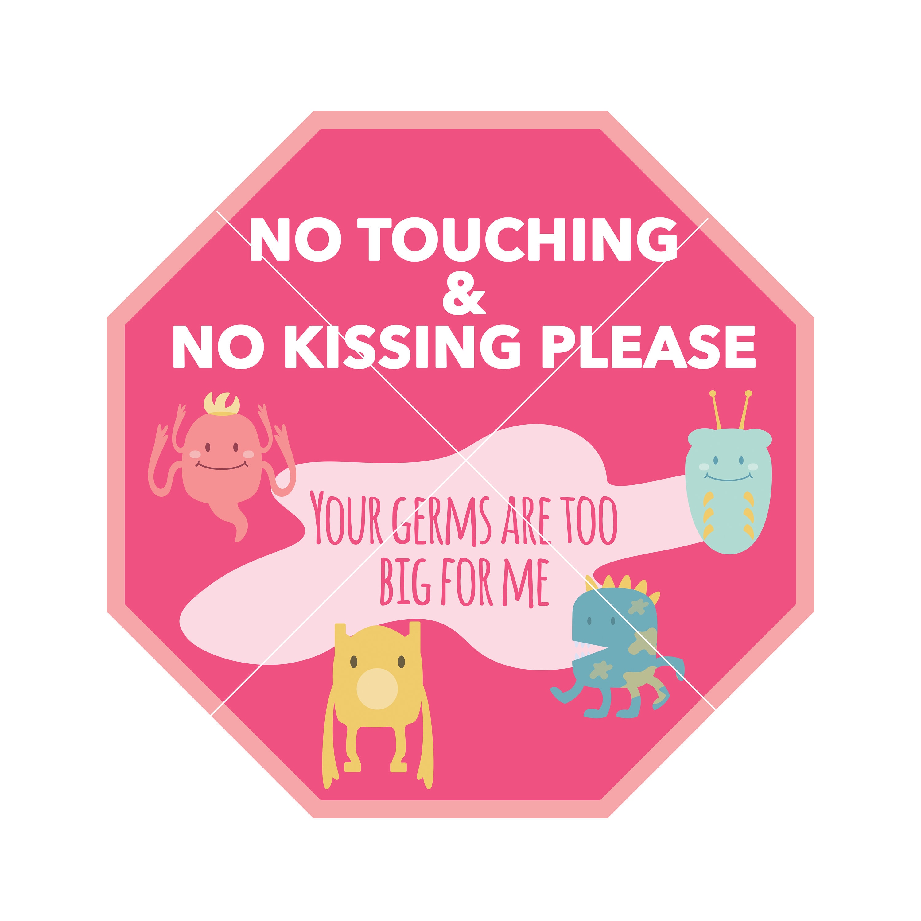 No Touching and No Kissing Car Seat Tag, PRINTABLE INSTANT DOWNLOAD ...