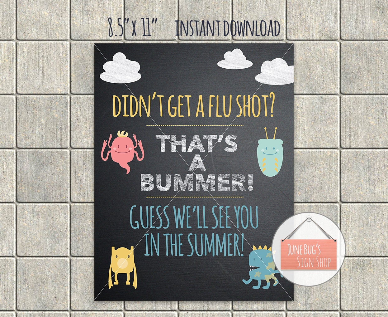 Vaccine Sign, Printable INSTANT DOWNLOAD ONLY, Chalkboard Sign - Etsy