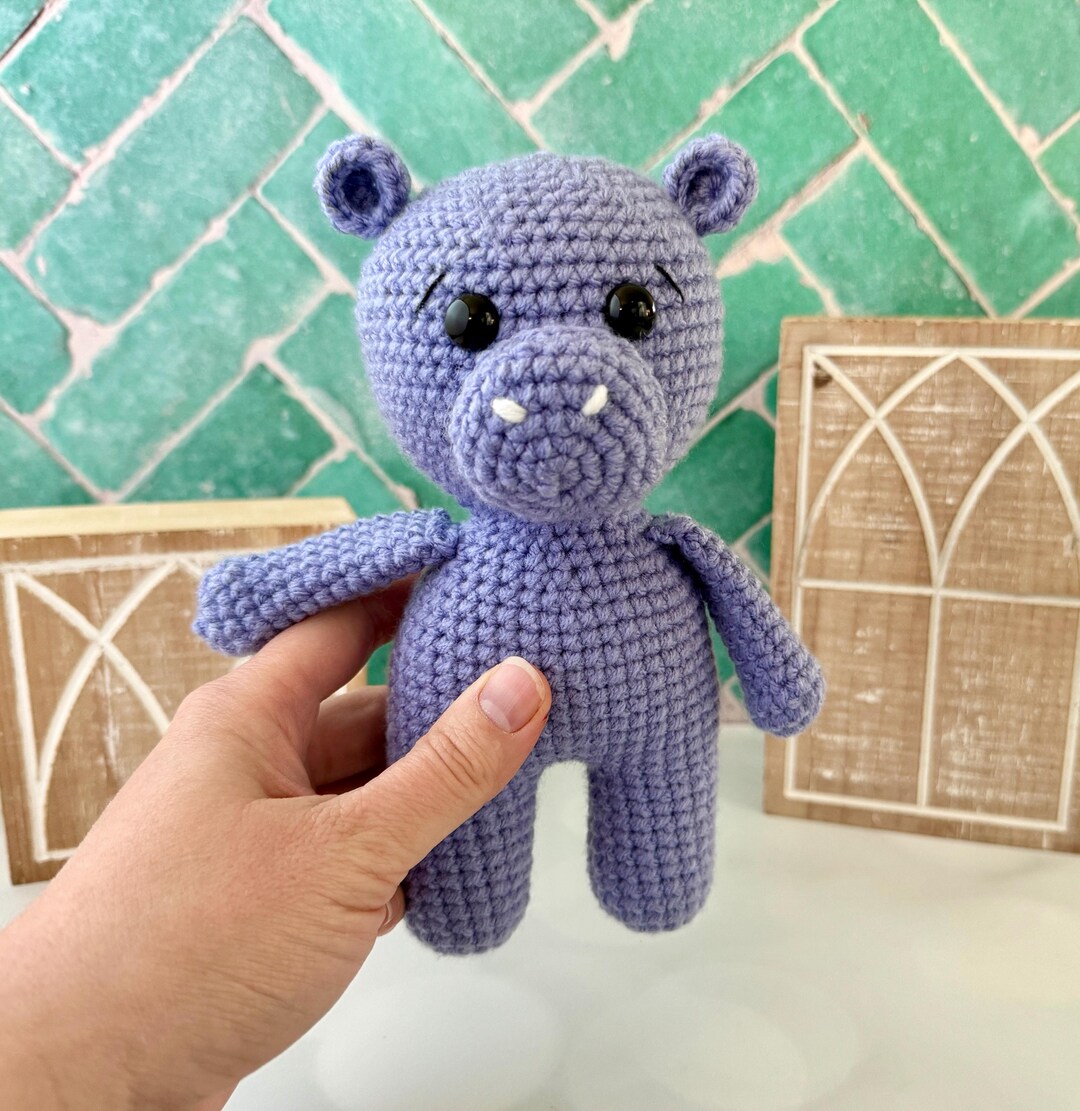 Crochet Mini Hippopotamus Pattern - Digital PDF Download - Amigurumi ...
