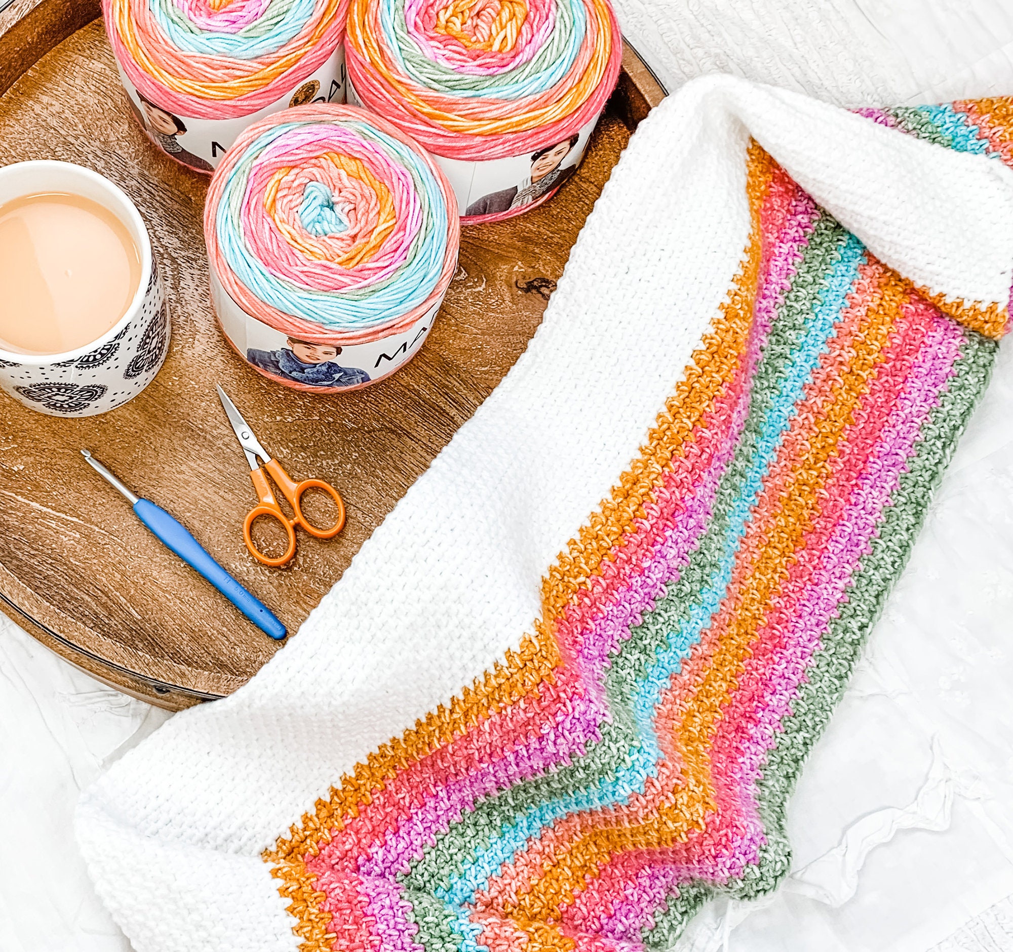 Crochet Linen Stitch Blanket Pattern Instant Download | Etsy