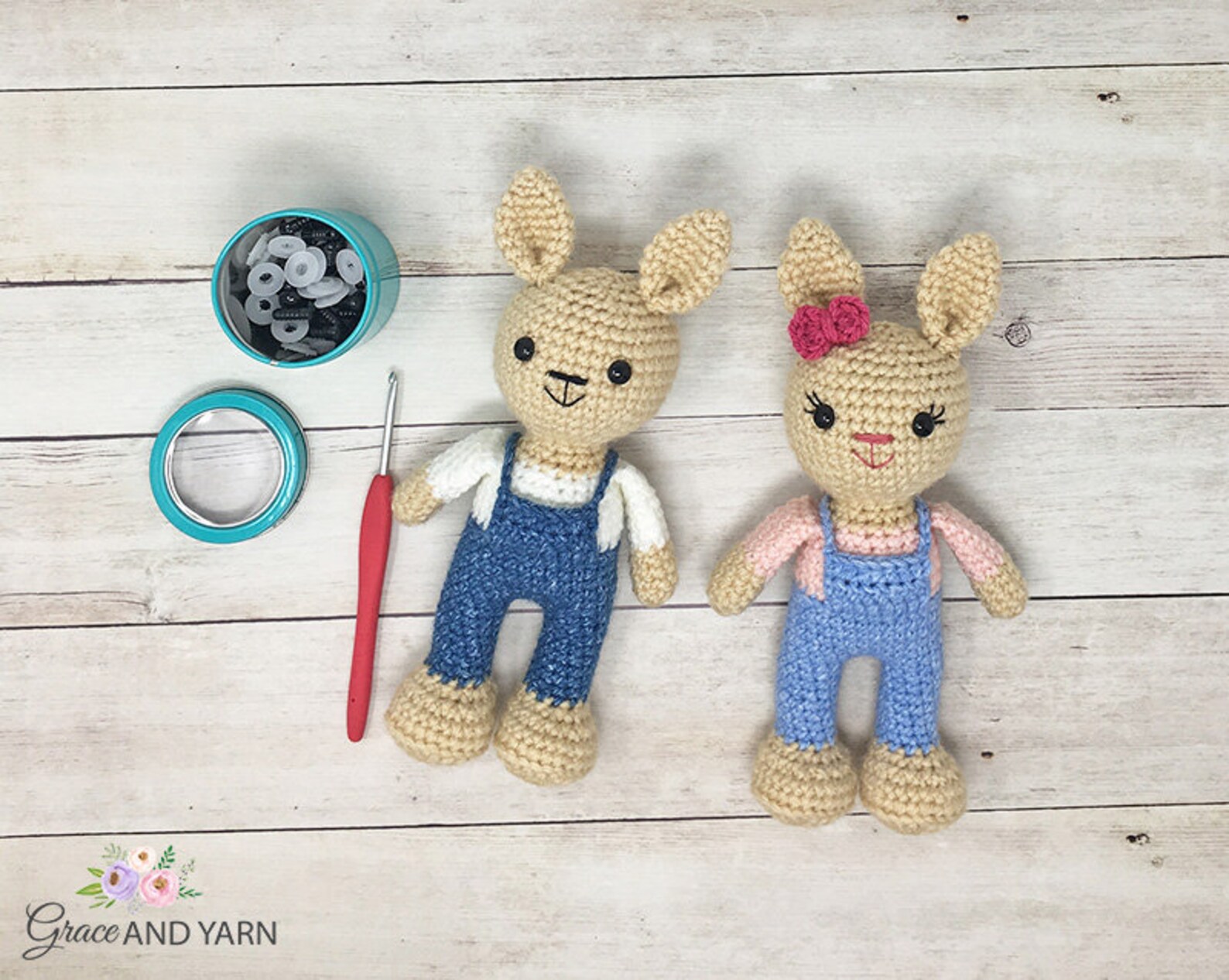 Small Crochet Bunny Pattern Instant Download Amigurumi - Etsy