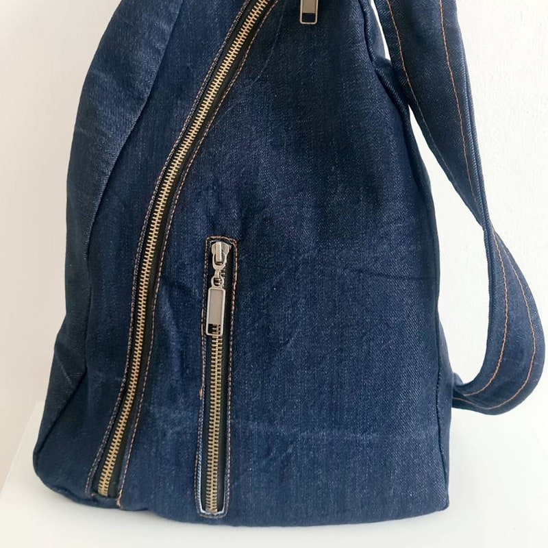 Denim Backpack - Etsy