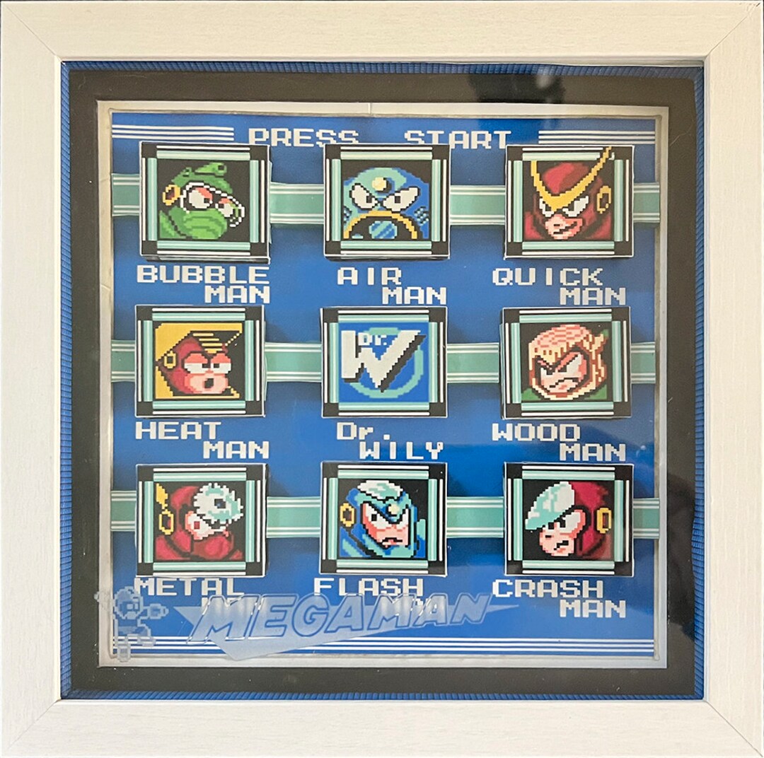 Mega Man II Select Screen Shadowbox - Etsy