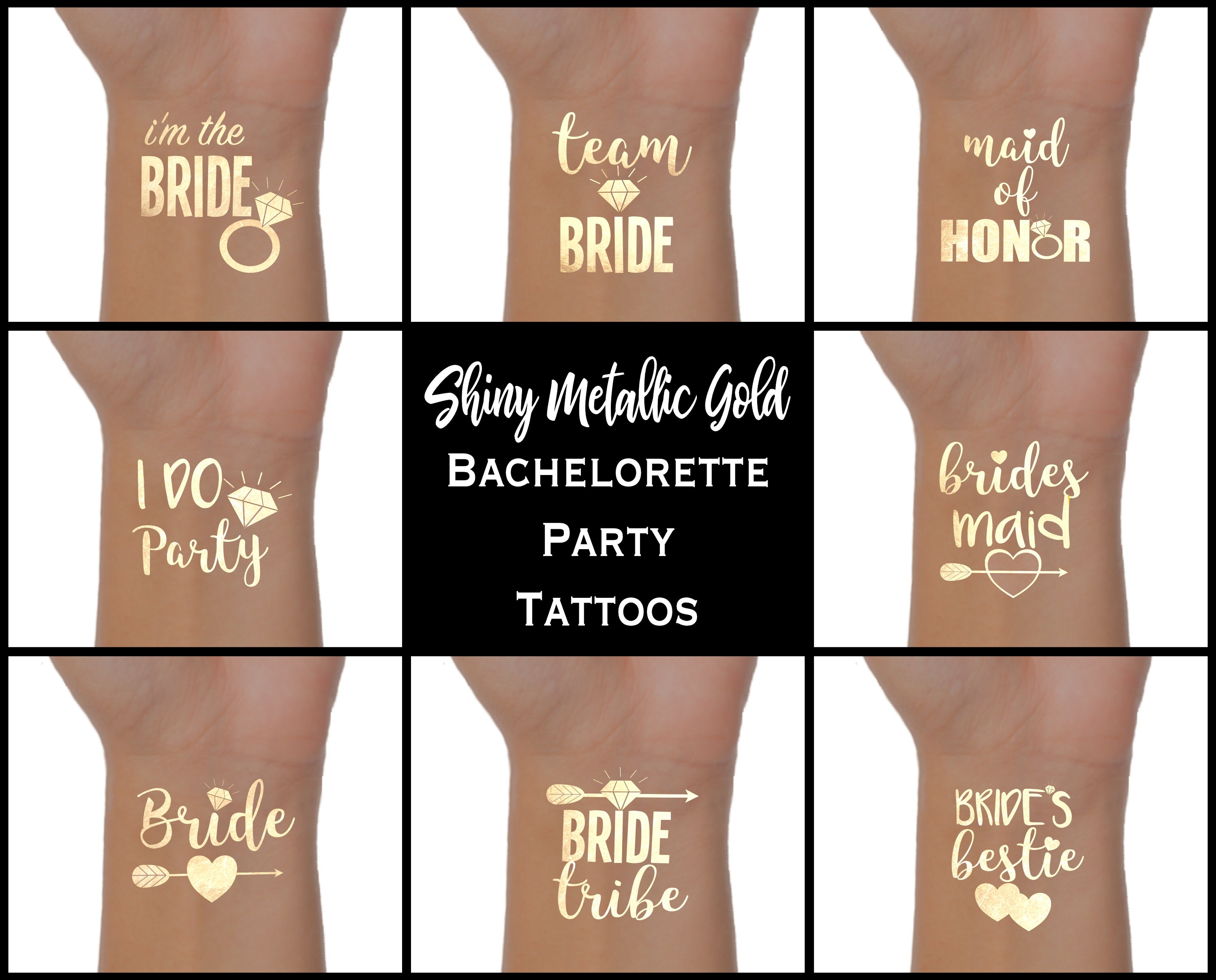 Team Bride Tattoo / Bachelorette Party / Bachelorette Tattoo / - Etsy