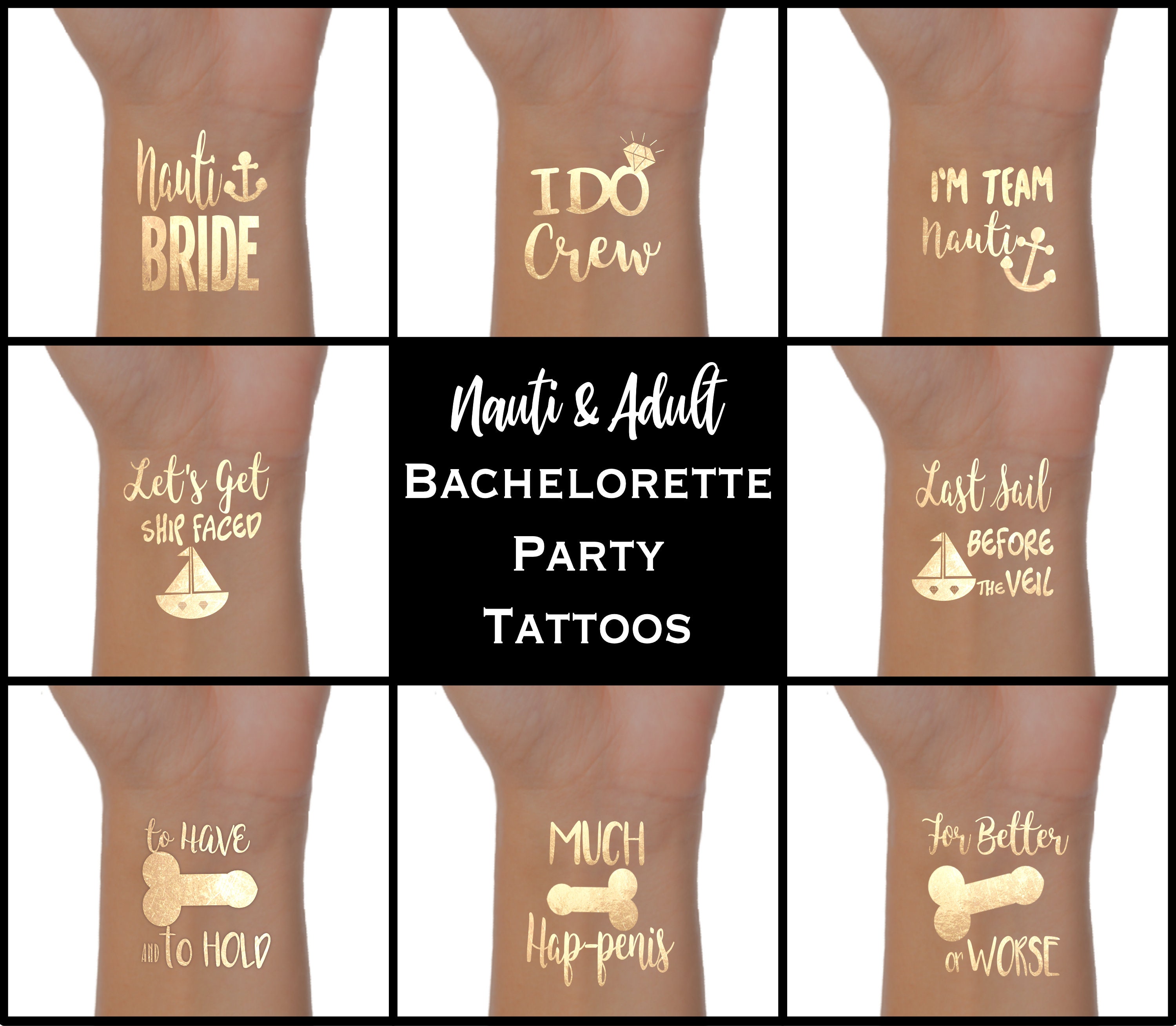 Flash Tattoos for Bachelorette Party / Bachelorette Party - Etsy