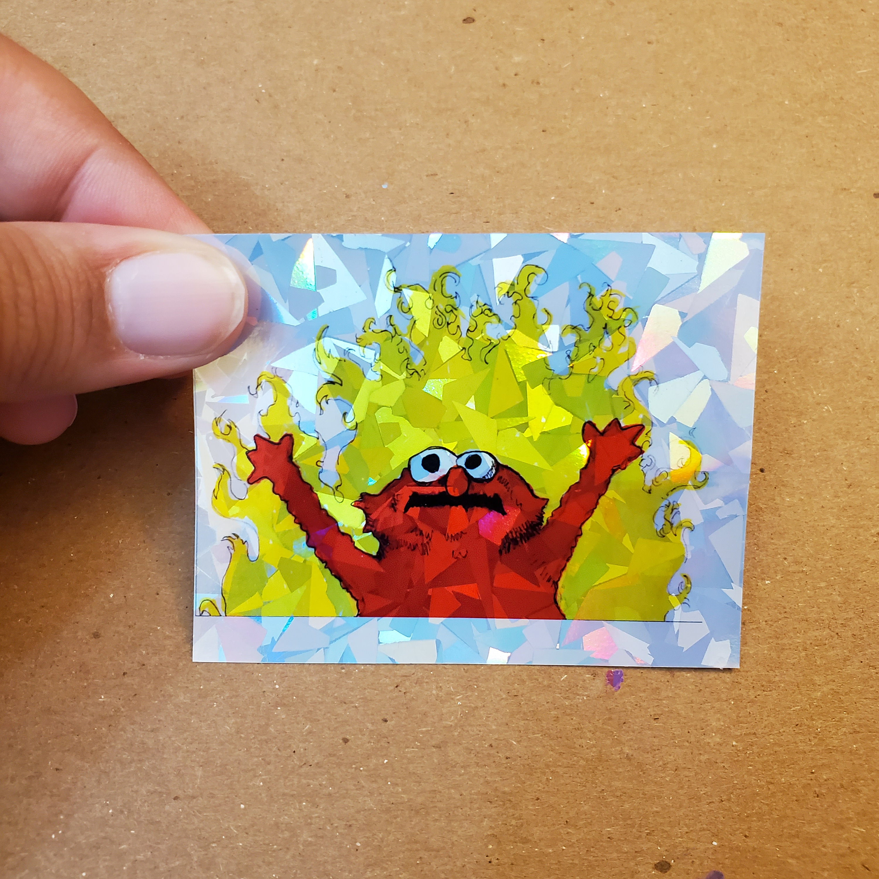 Chaos Elmo Holographic Sticker - Etsy