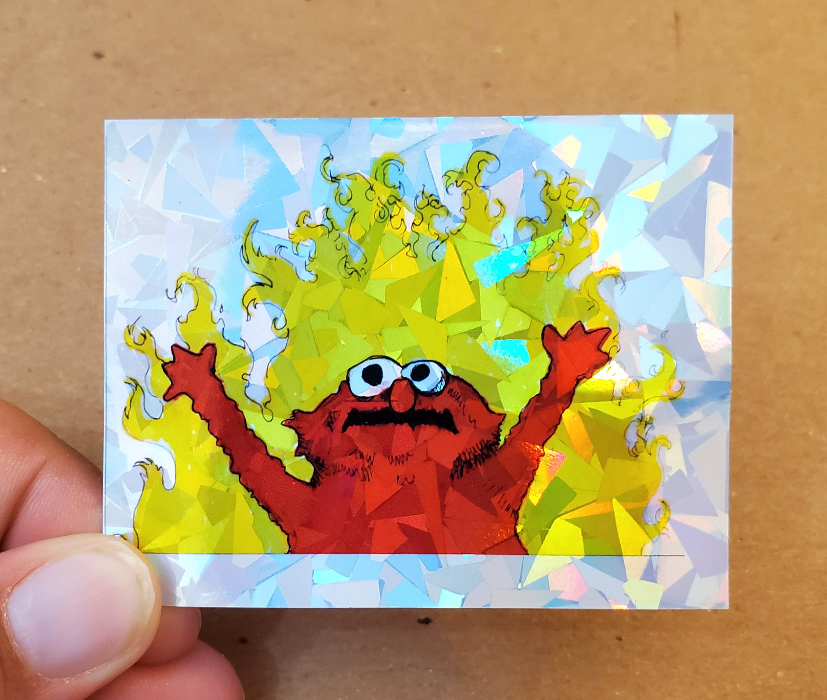Chaos Elmo Holographic Sticker - Etsy