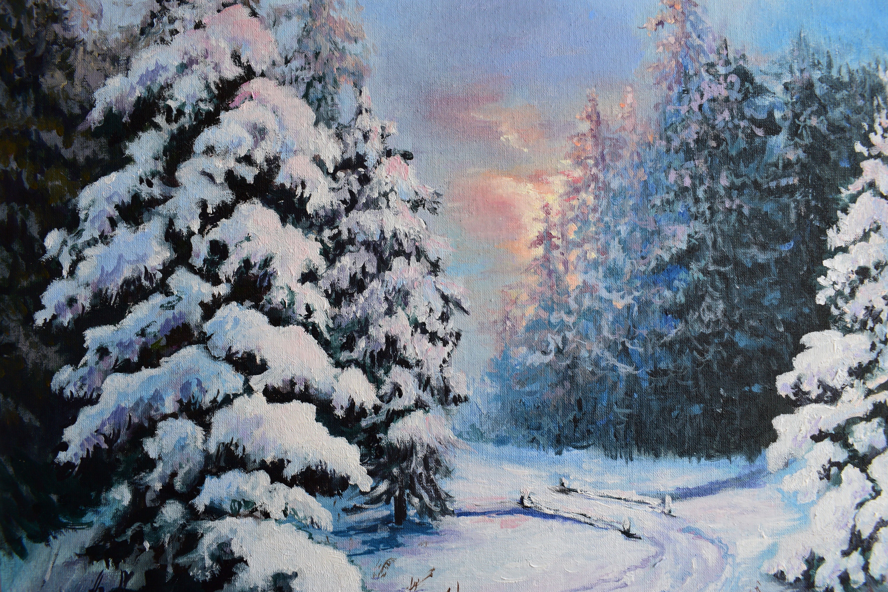 Nature Snow Oil Paintings