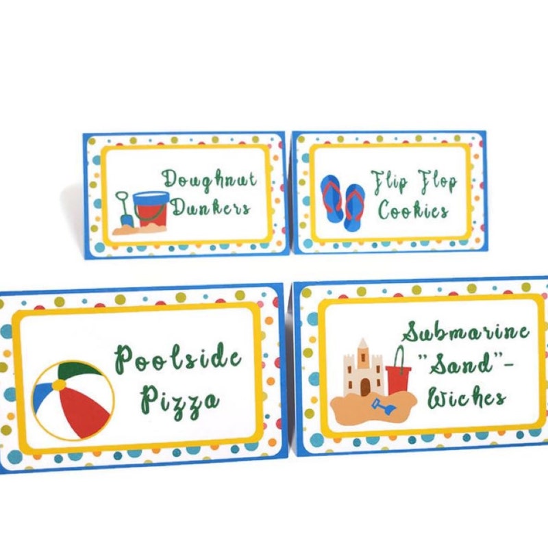 Party Food Labels - Etsy