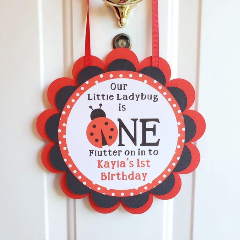 Ladybug Welcome Sign - Etsy