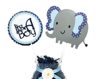 Elephant Centerpiece Elephant Baby Shower Decorations Boy - Etsy