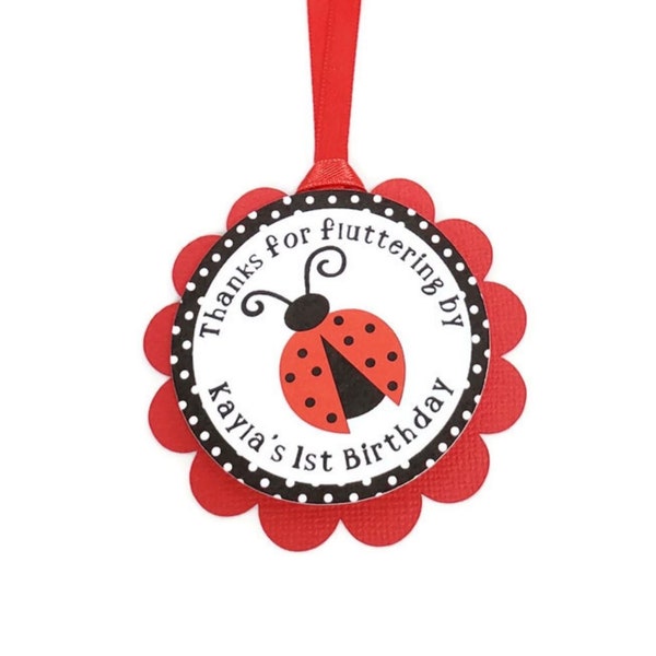 Ladybug Favor Tags - Etsy