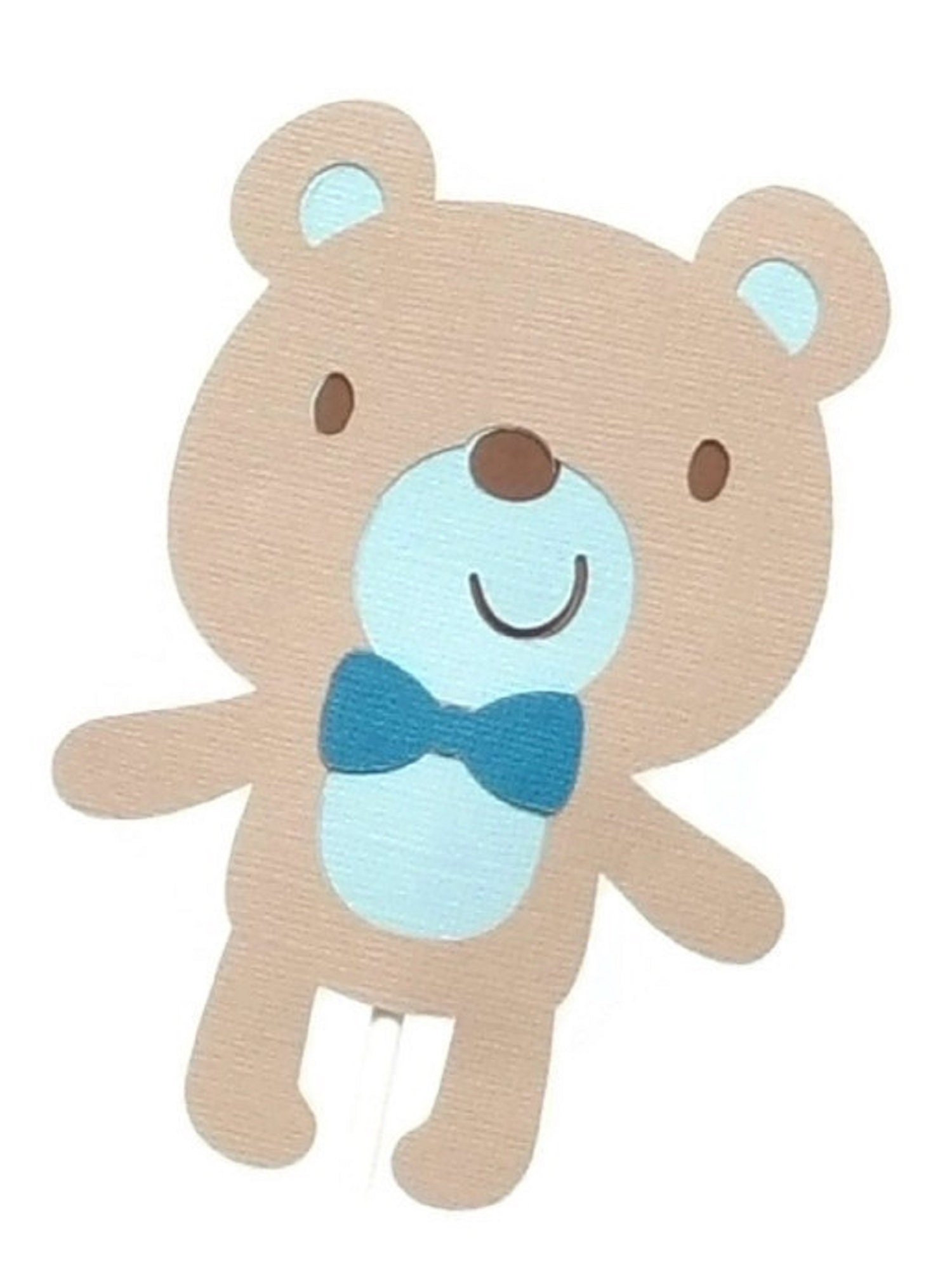 Baby Boy Teddy Bear Centerpiece Sticks Cake Toppers Baby Shower ...