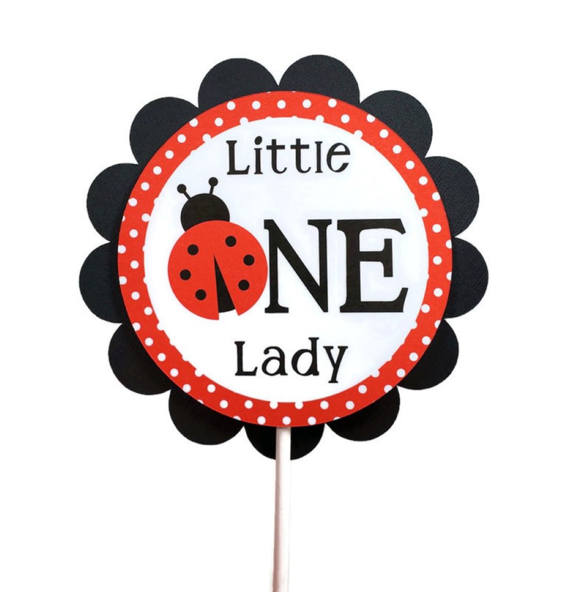 Ladybug First Birthday Centerpiece Sticks Baby Girl 1st Birthday ...