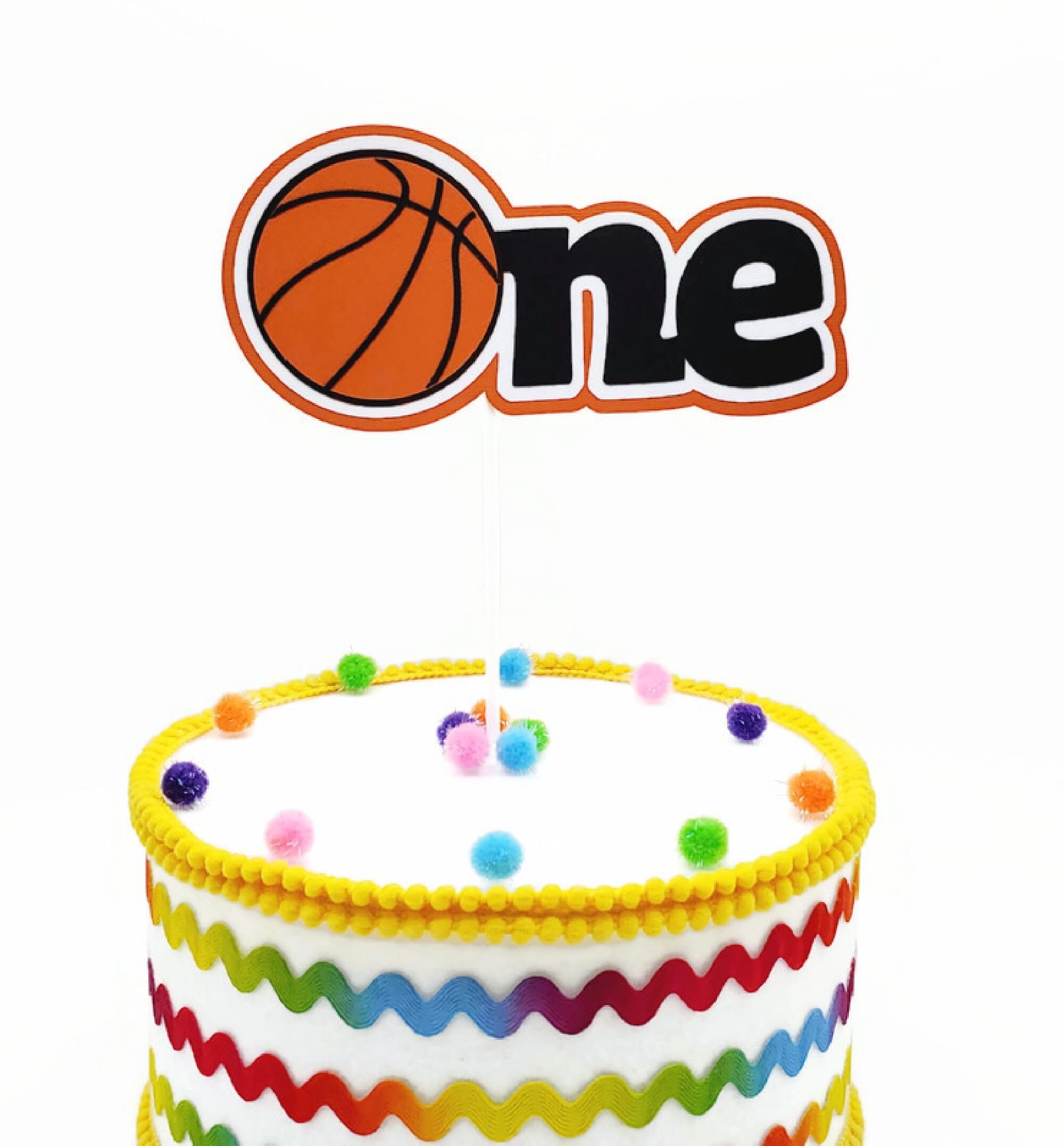 Basketball ONE Cake Topper, First Birthday Sports Party Decoration - Etsy