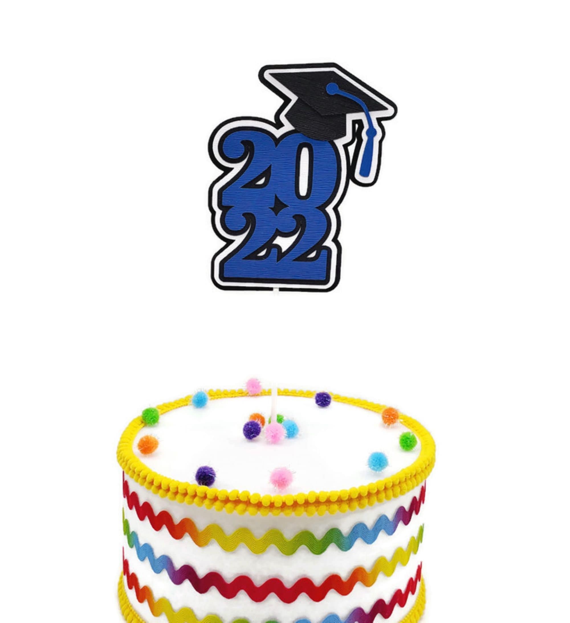 Class of 2024 Cake Topper High School College Grad Cake Topper With Cap ...