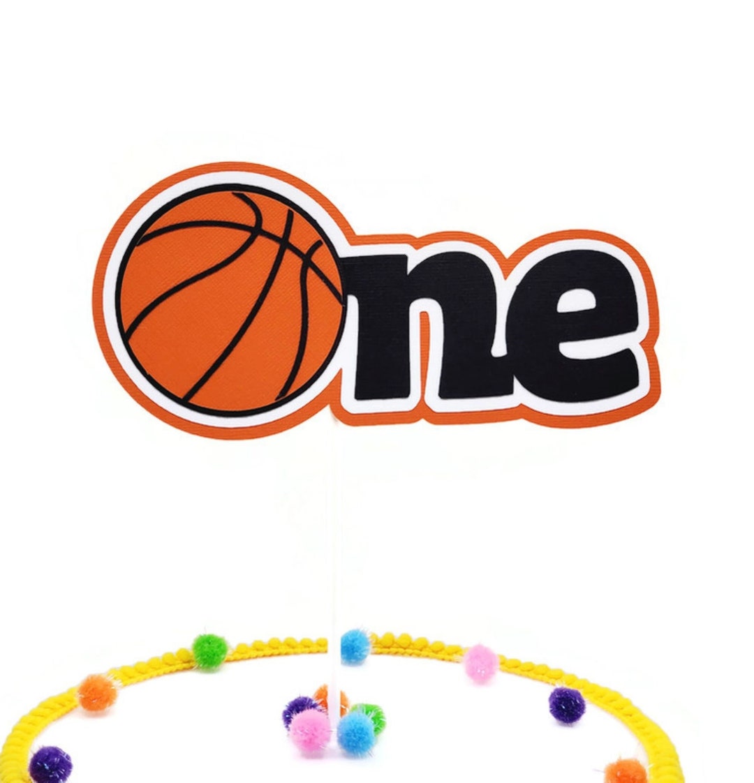 Basketball ONE Cake Topper, First Birthday Cake Topper, Boy 1st ...
