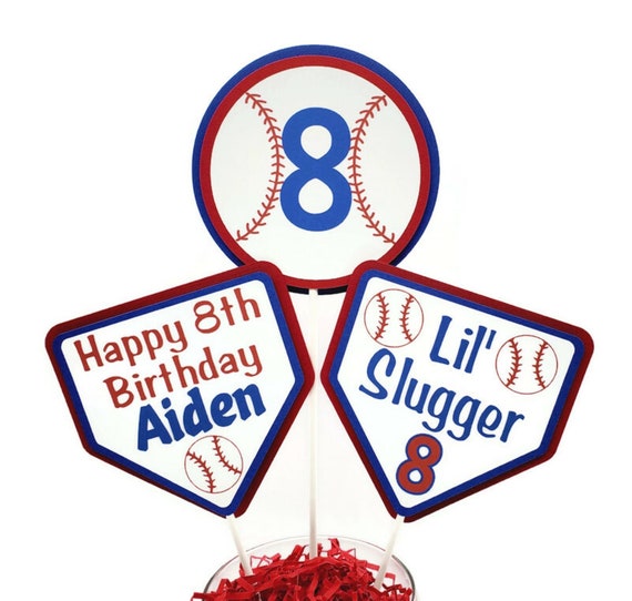 Baseball Party Centerpiece Sticks, Little Slugger Boy Birthday Party ...