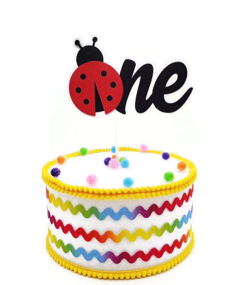 Little Ladybug ONE Cake Topper, Cute as A Bug Birthday Party ...