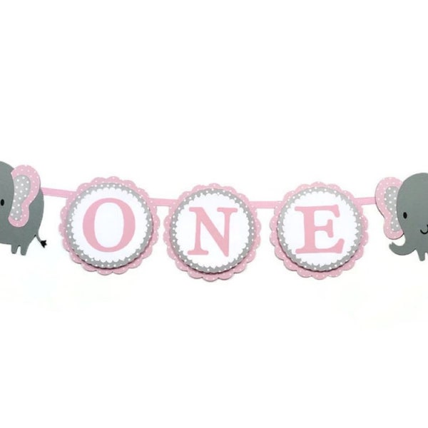 Pink Elephant Banner - Etsy