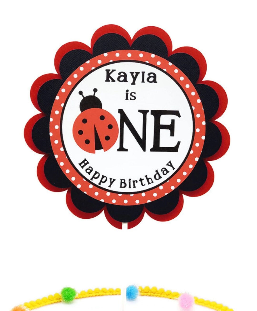 Ladybug Cake Topper, One Cake Topper, Smash Cake, Girl 1st Birthday ...