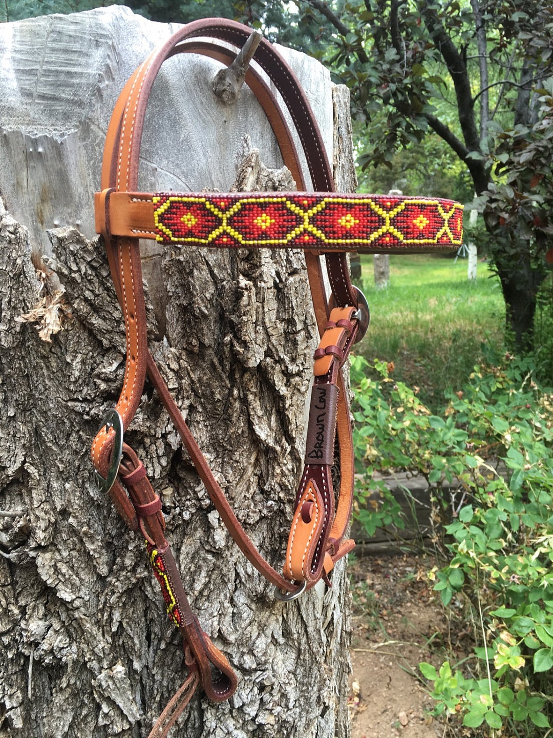 Hand-beaded Horse Headstall/bridle - Etsy
