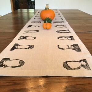 Saints Feast Day Table Runner I Original Linocut Block Print I Feast ...