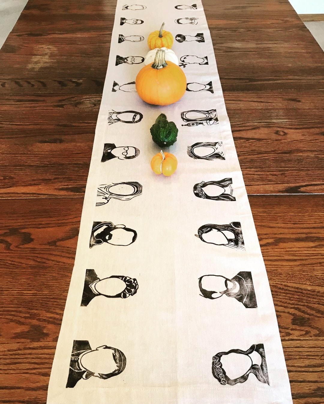 Saints Feast Day Table Runner I Original Linocut Block Print I Feast ...