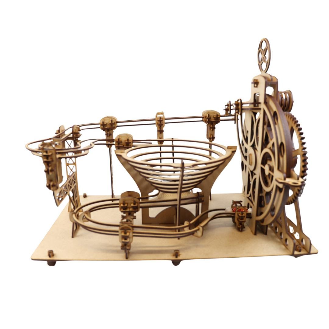 Laser Cut Marble Run Puzzle Wooden Marble Machine DIY Assembly Kit NO ...