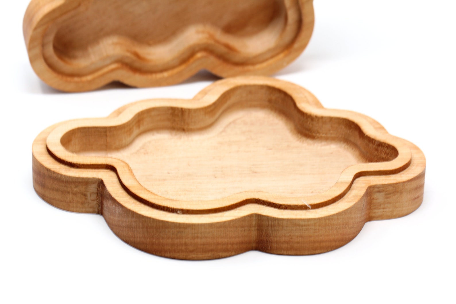 Wood Cloud Box Red Grandis eucalyptus Wood Keepsake Memory - Etsy